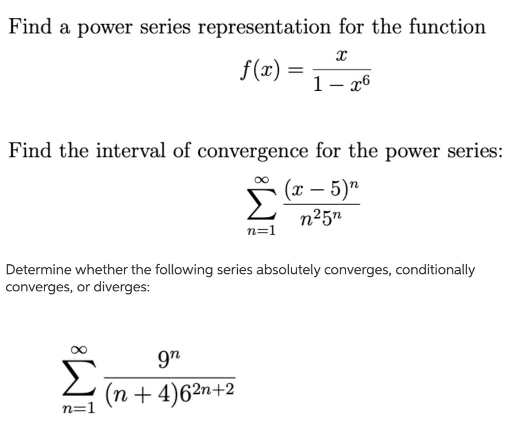 Solved Find a power series representation for the function | Chegg.com