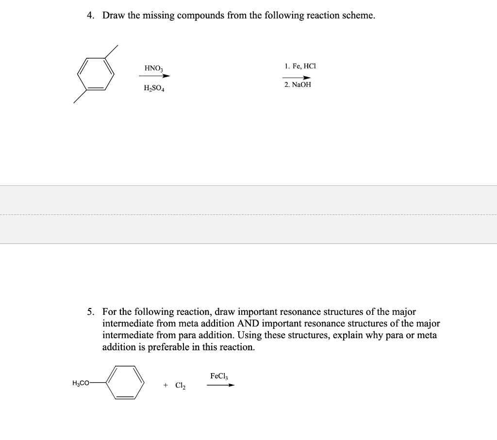 Solved 4. Draw the missing compounds from the following | Chegg.com