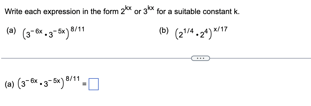 Solved Write each expression in the form 2kx or 3kx for a | Chegg.com