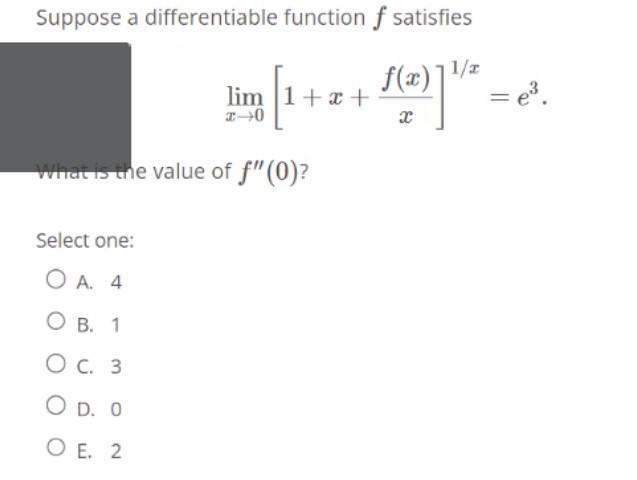 Solved Suppose a differentiable function f satisfies | Chegg.com