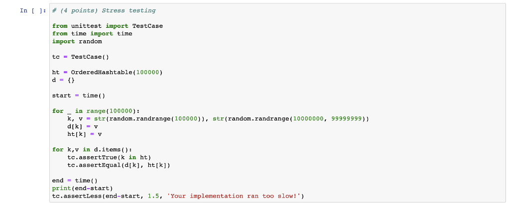 Ordered Hashtable Overview For this assignment you | Chegg.com