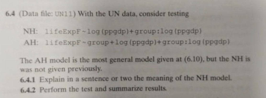 Solved 6.4 (Data file: UN11) ﻿With the UN data, consider | Chegg.com