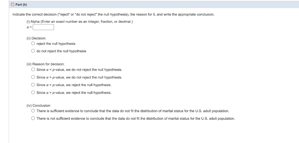 Solved State The Null Hypothesis The Data Fit The 0797
