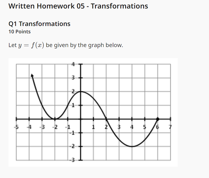 Solved Written Homework 05 - Transformations Q1 | Chegg.com