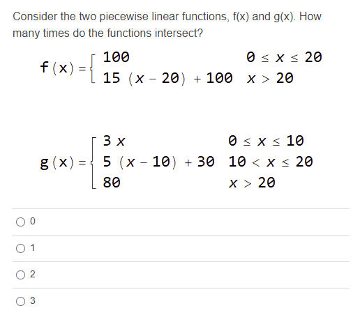 Solved Consider the two piecewise linear functions, f(x) and | Chegg.com