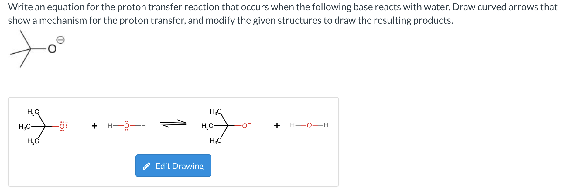 Solved Write An Equation For The Proton Transfer Reaction