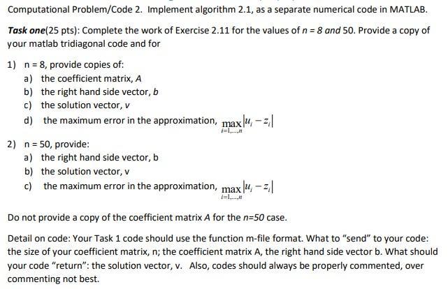 Task one( 25 pts): Complete the work of Exercise 2.11 | Chegg.com