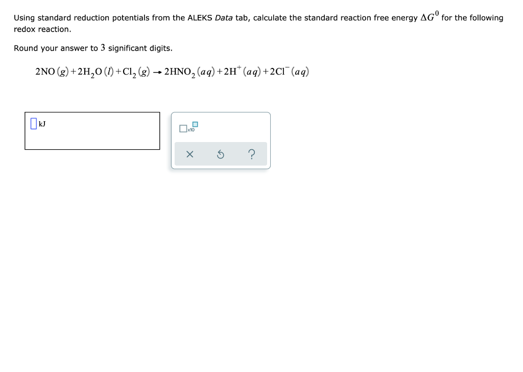 Solved Using standard reduction potentials from the ALEKS | Chegg.com
