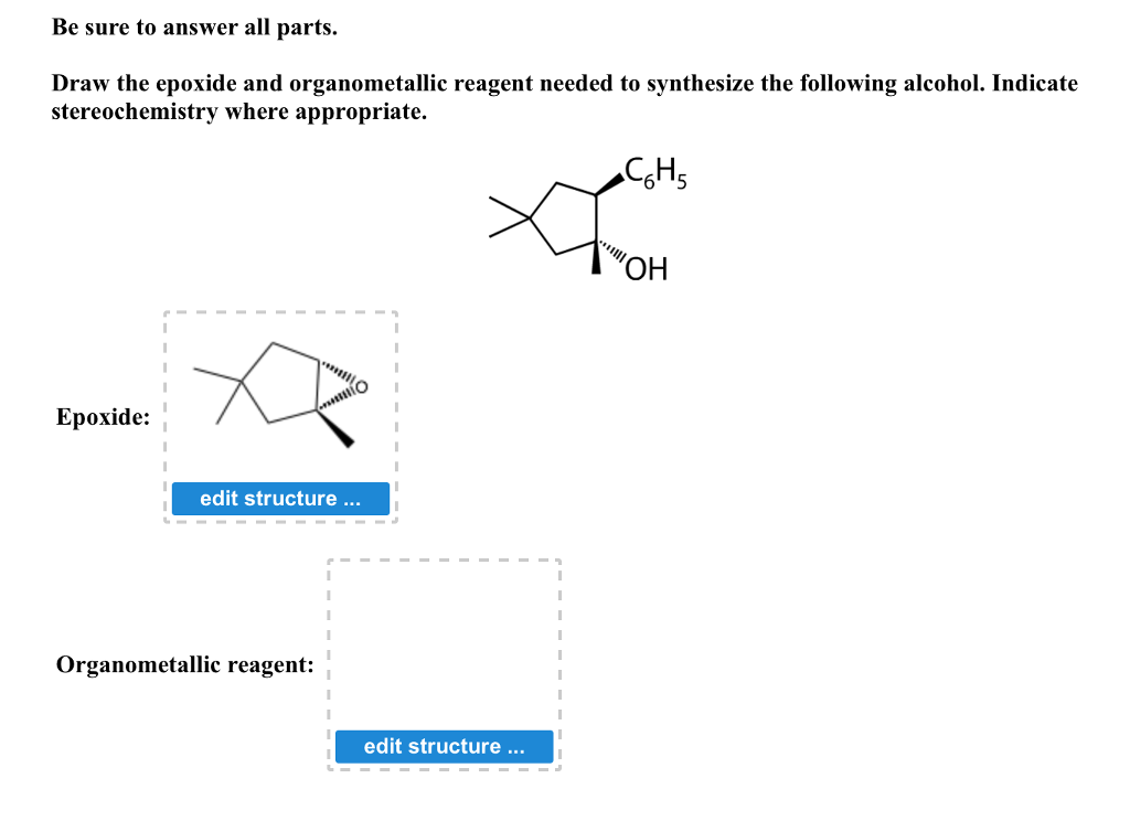 Solved Be sure to answer all parts Draw the epoxide and | Chegg.com