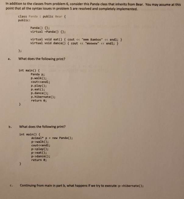 Solved a. Consider the following main function, there are | Chegg.com