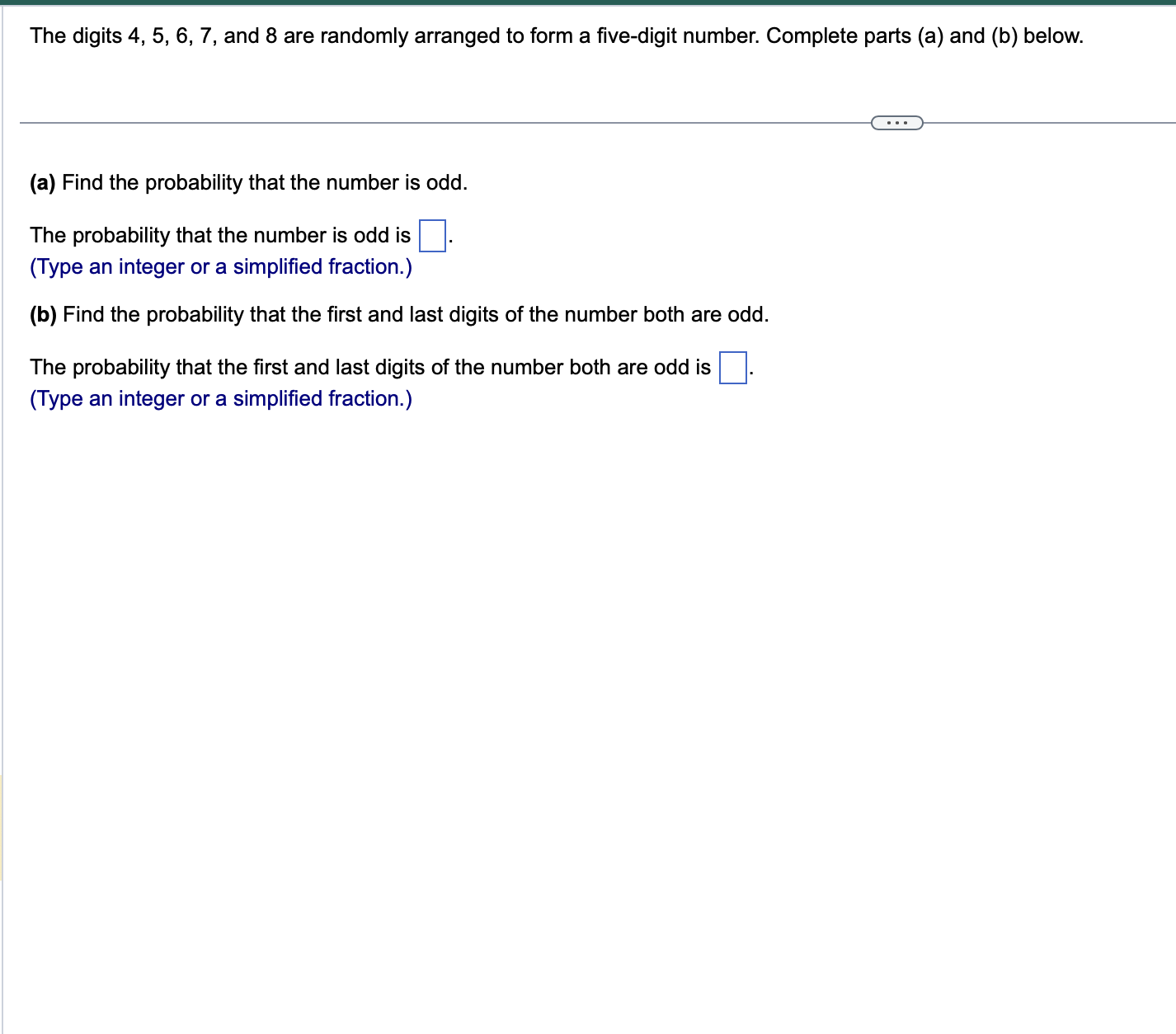 Solved The digits 4,5,6,7, and 8 are randomly arranged to | Chegg.com