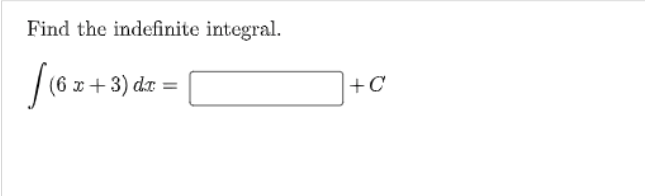 Solved Find the indefinite integral. | 16x+3) dt = +C | Chegg.com