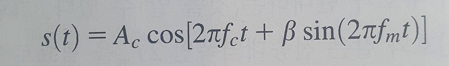 Solved The FM modulation signal was created via MATLAB as | Chegg.com