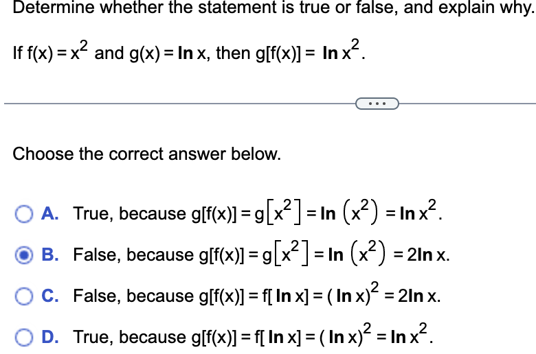 Solved Determine whether the statement is true or false, and | Chegg.com
