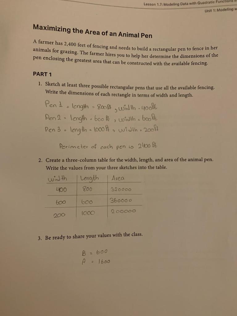 Solved Maximizing the Area of an Animal Pen A farmer has | Chegg.com