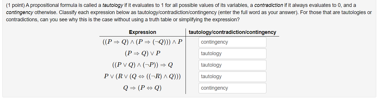 Solved A propositional formula is called a tautology if it | Chegg.com