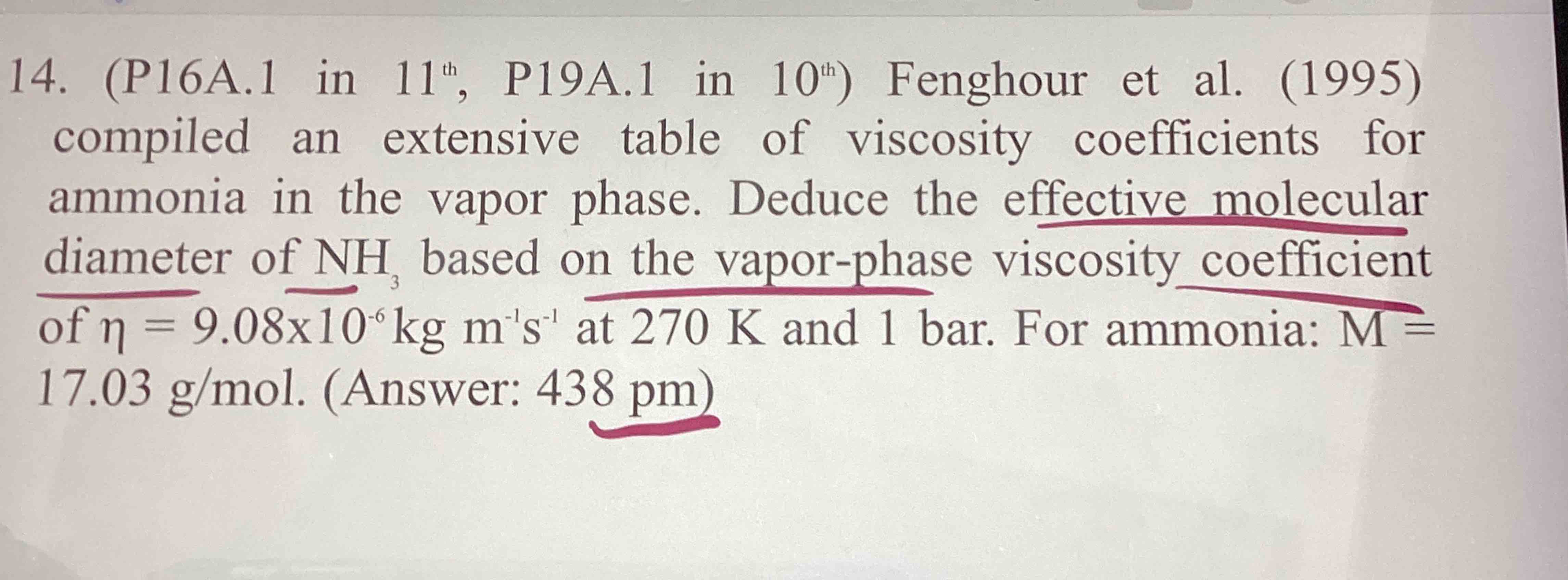 11th , P19A. 1 in 10th NH3 ﻿based on ﻿the | Chegg.com