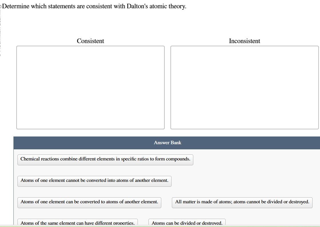 Solved Determine which statements are consistent with | Chegg.com
