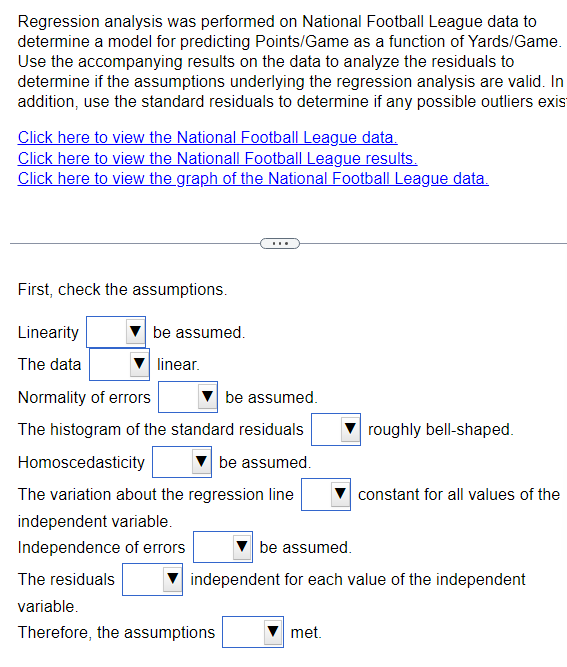 Solved Regression analysis was performed on National | Chegg.com