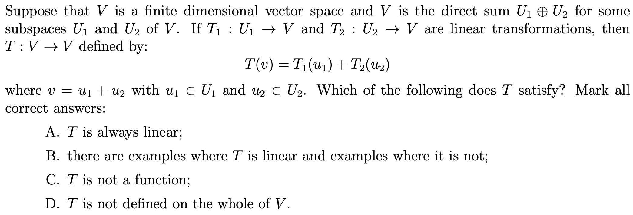 Solved Suppose that V is a finite dimensional vector space | Chegg.com