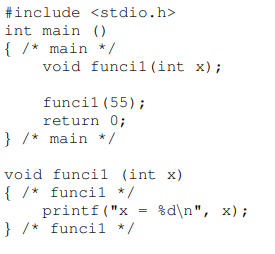 Solved #include int main() { /* main */ void funcil (int | Chegg.com