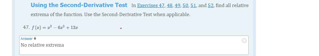 Solved Using the Second-Derivative Test In Exercises 47, 48, | Chegg.com