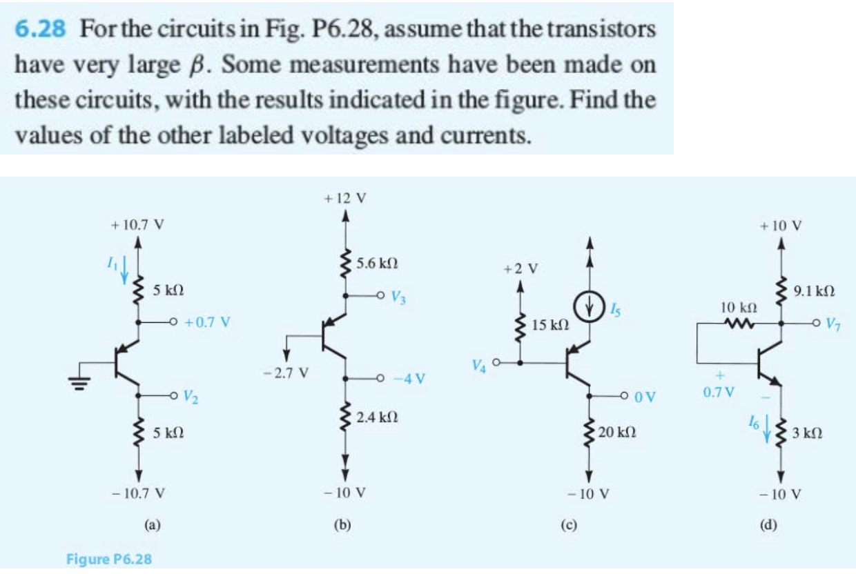 Solved 6.28 For the circuits in Fig. P6.28, assume that the | Chegg.com