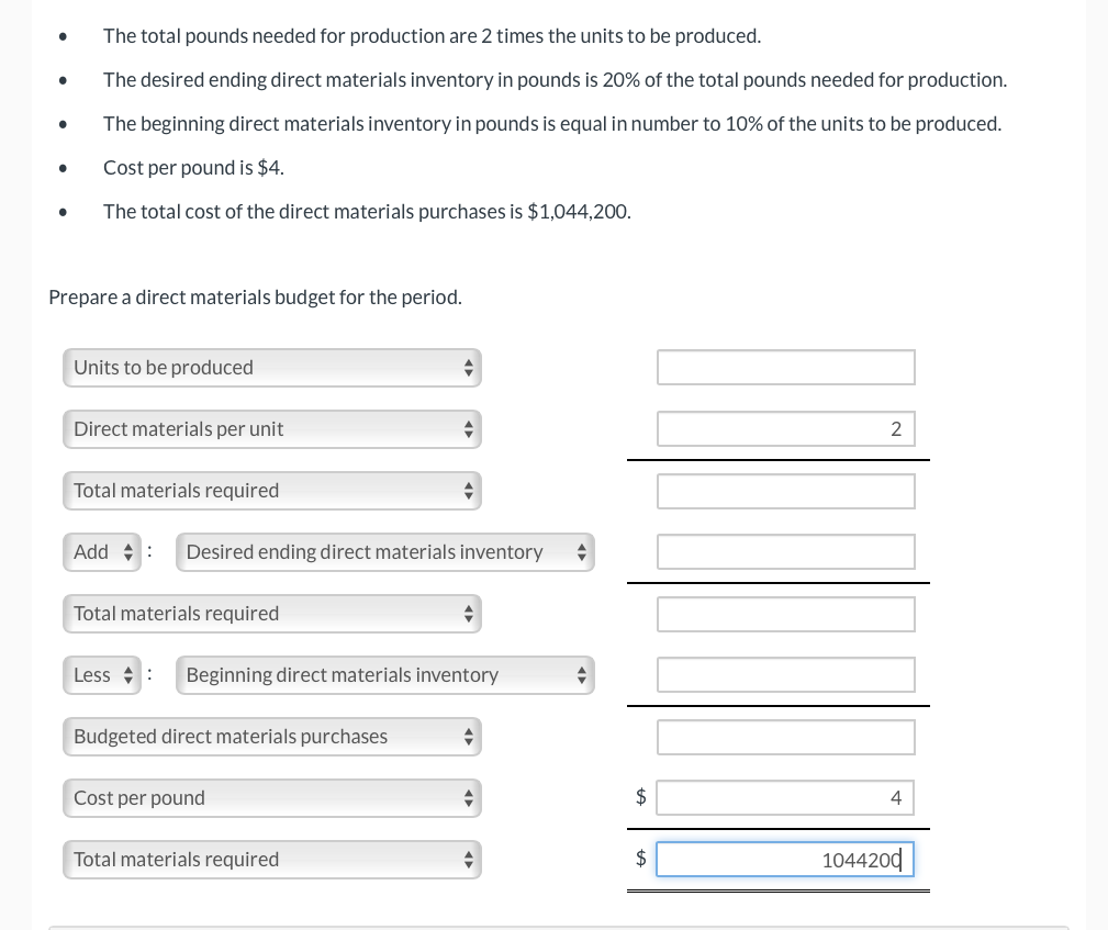 Solved The total pounds needed for production are 2 ﻿times | Chegg.com