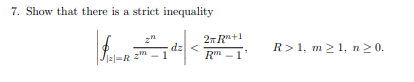 Solved 7. Show that there is a strict inequality R>1. m 21, | Chegg.com