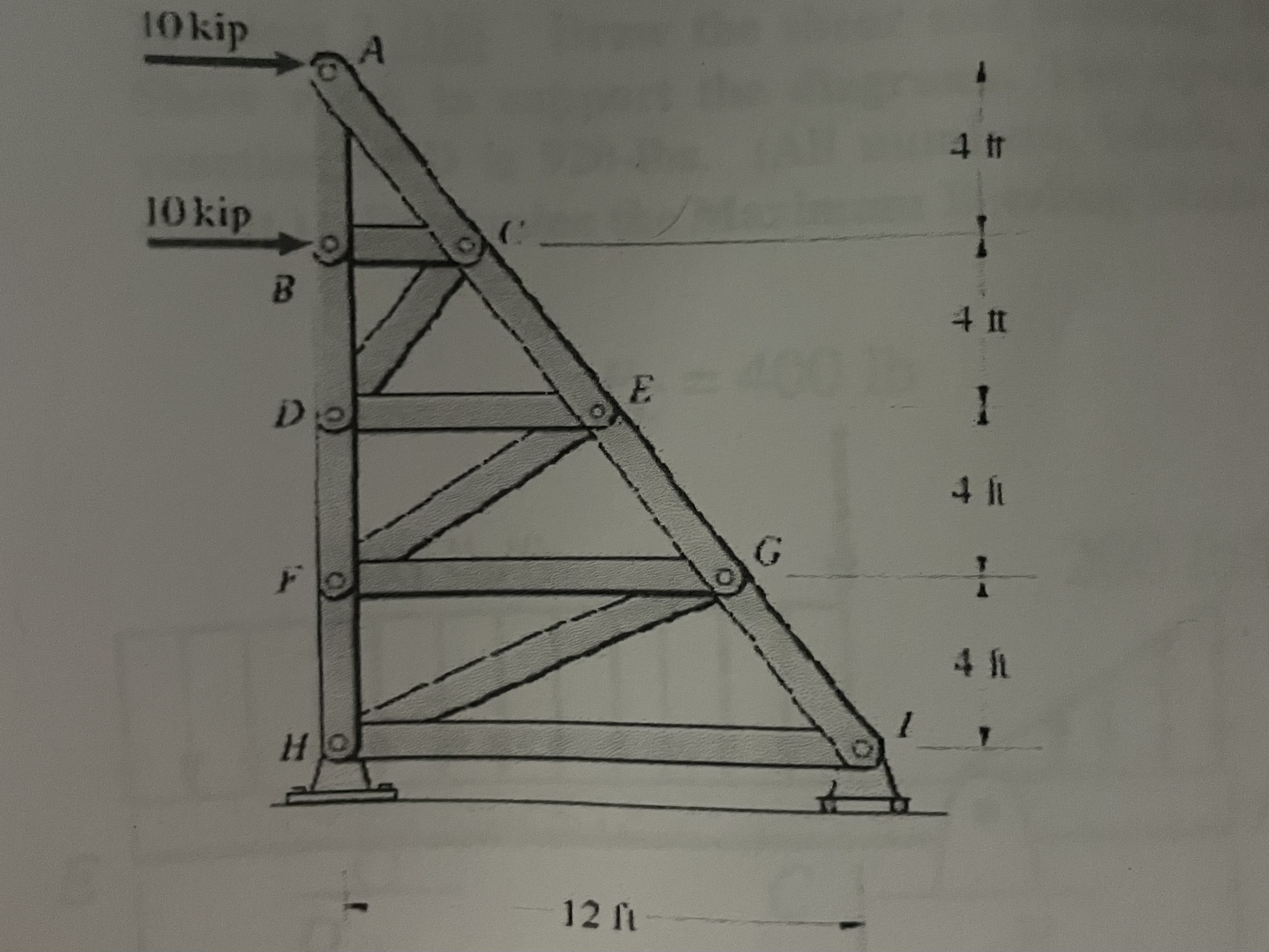 Solved Determine The Force In Members Ac And Ef State If It