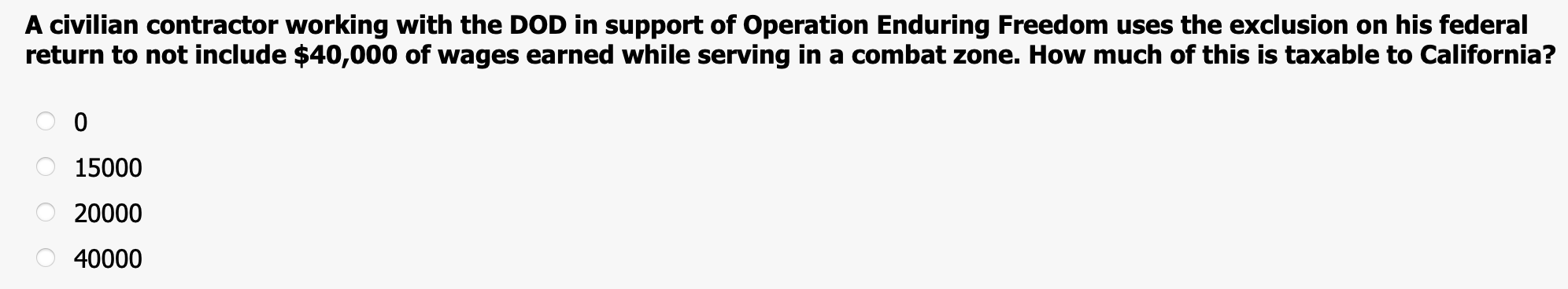 Solved A civilian contractor working with the DOD in support | Chegg.com