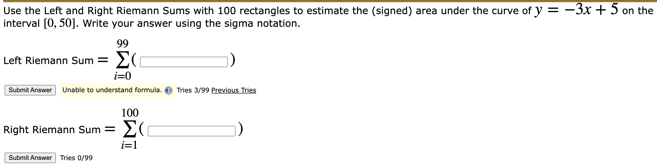 Solved Use the Left and Right Riemann Sums with 100 | Chegg.com