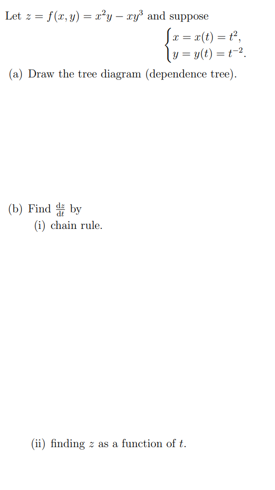 Solved Let Z F X Y X2y−xy3 And Suppose