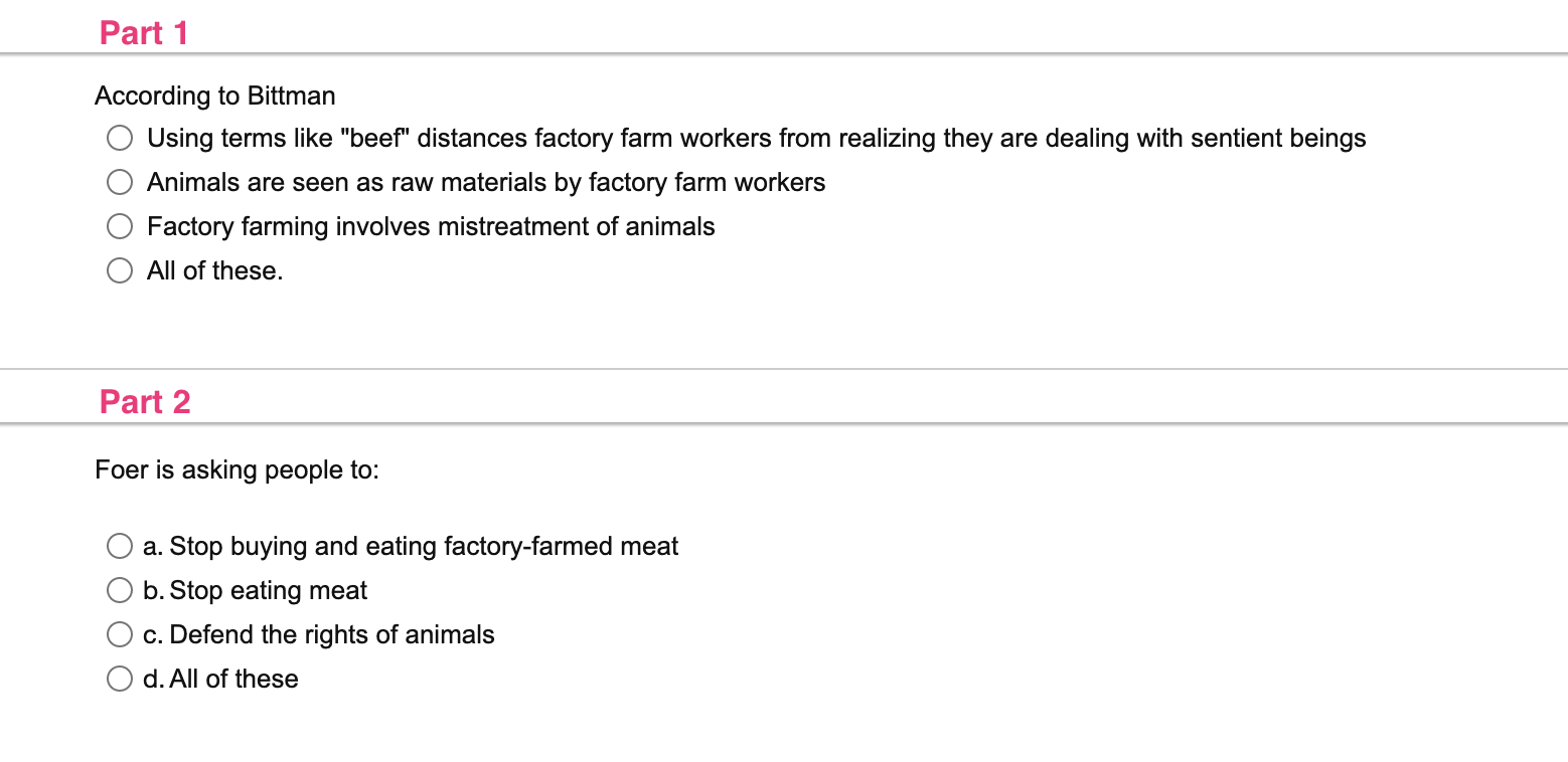 Solved Ethics 1. Answer the following parts from the | Chegg.com
