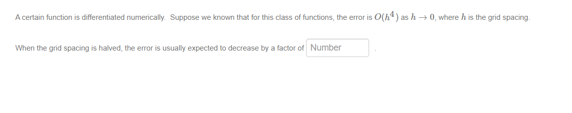 Solved A certain function is differentiated numerically. | Chegg.com