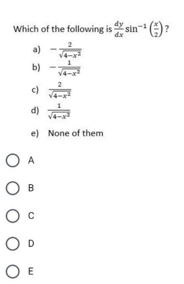 Solved Which of the following is ay sin dy sin-2 (3 ? dx 2 | Chegg.com