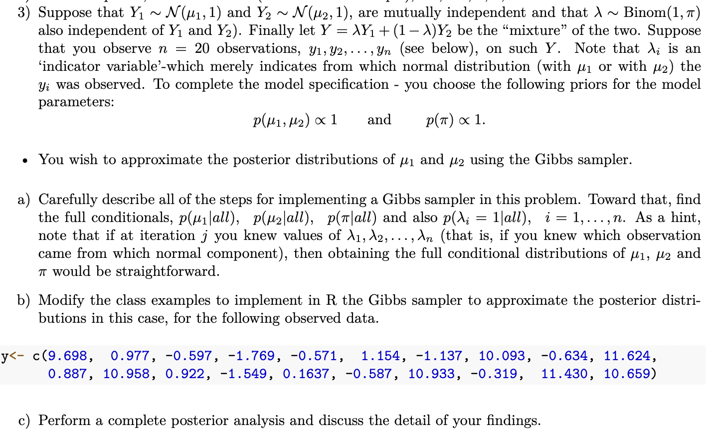 3) Suppose that Y1∼N(μ1,1) and Y2∼N(μ2,1), are | Chegg.com