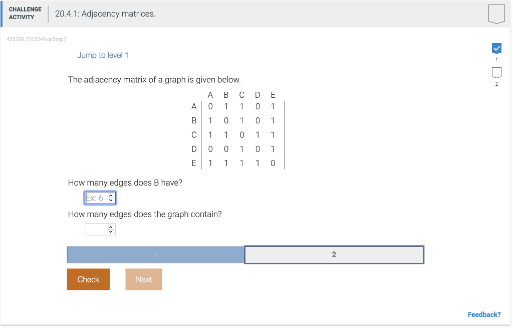 Solved The adjacency matrix of a graph is given below. | Chegg.com