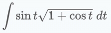 Solved ∫sint1+costdt | Chegg.com