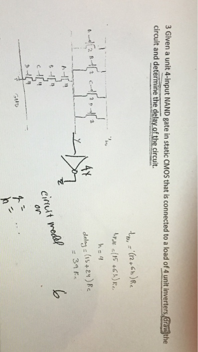 Solved Given a unit 4-input NAND gate in static CMOS that is | Chegg.com