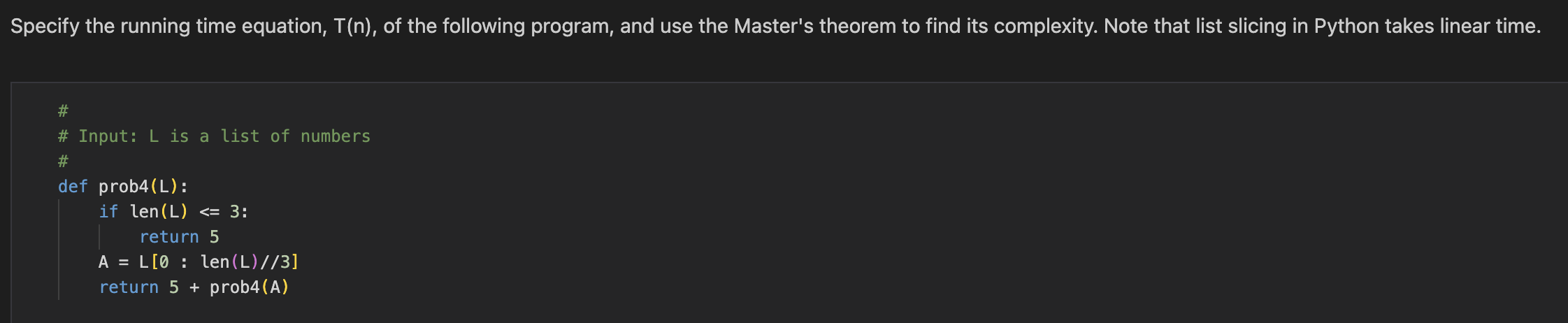 Solved Specify the running time equation, T(n), of the | Chegg.com Solved Specify the running time equation, T(n), of the | Chegg.com