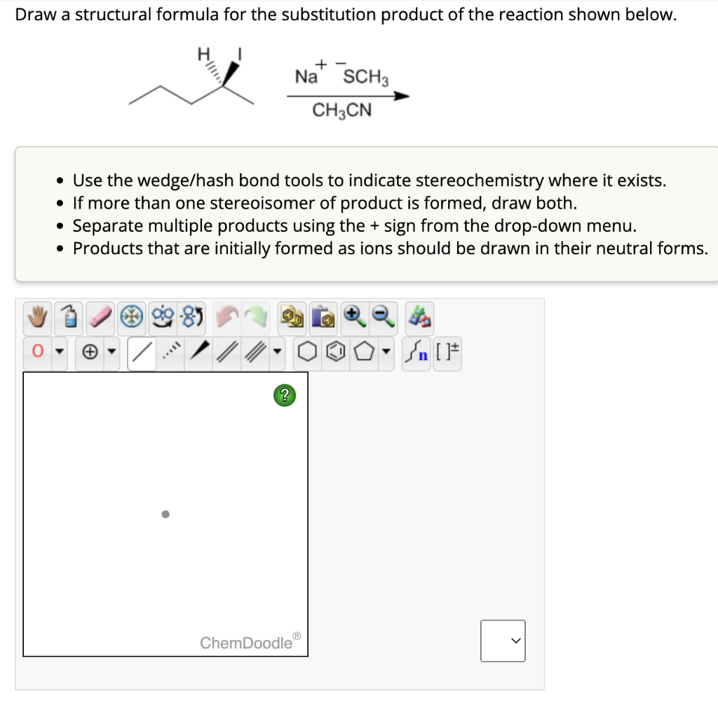 Draw a structural formula for the substitution | Chegg.com