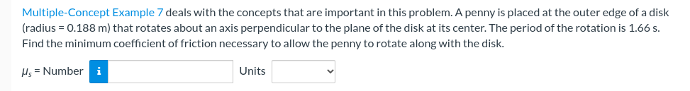 Solved Multiple-Concept Example 7 deals with the concepts | Chegg.com