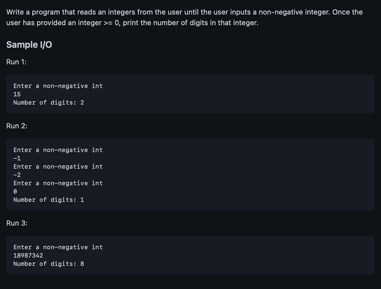Solved Write a program that reads an integers from the user | Chegg.com