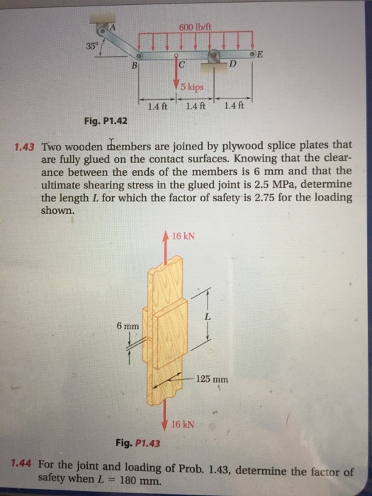Solved Two wooden members are joined by plywood splice | Chegg.com