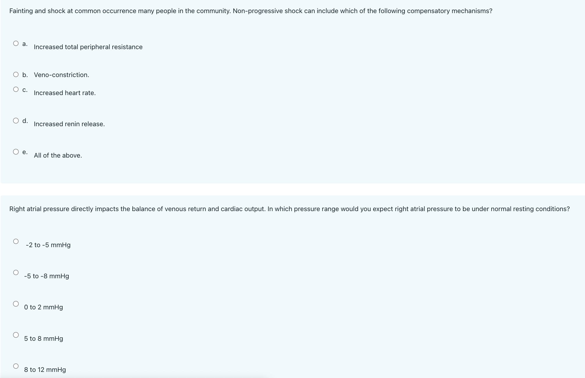 Solved a. Increased total peripheral resistance b. | Chegg.com