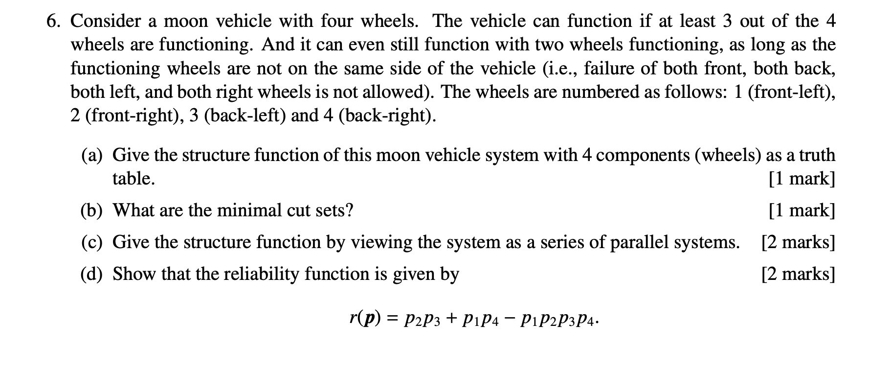 Solved Consider a moon vehicle with four wheels. The vehicle | Chegg.com