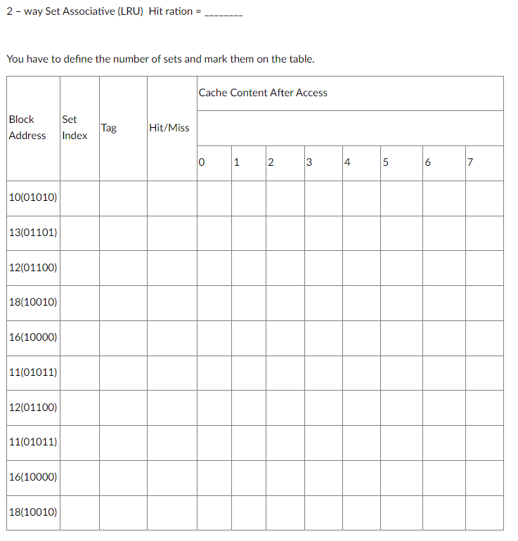 Solved Problem 5 (15 pts) Given the following block access | Chegg.com
