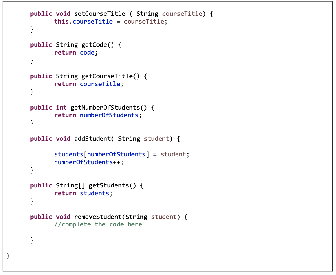 Solved 1. Add facultyName as an attribute in the class 2. | Chegg.com