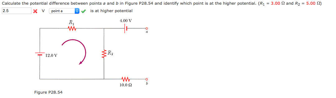 [Solved]: Calculate the potential difference between point
